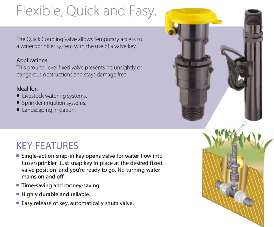 Quick Coupling Valve & Key (3039) www.gasandwaterpipelines.co.uk